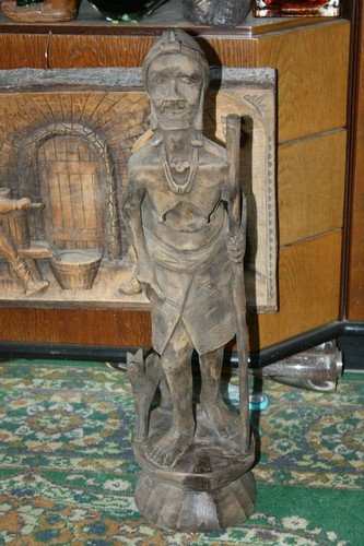 Female XXL 24" Antique Philippine Igorot Tribe Wood Carved Warrior Head ...