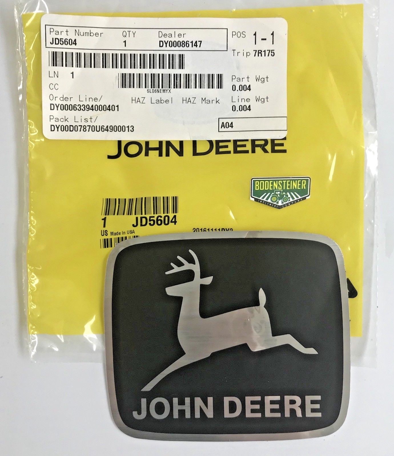 JD5604 John Deere OEM Decal | eBay