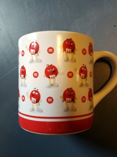 M & M Red Coffee Mug Cup Collectible Mars Characters 14oz. | eBay
