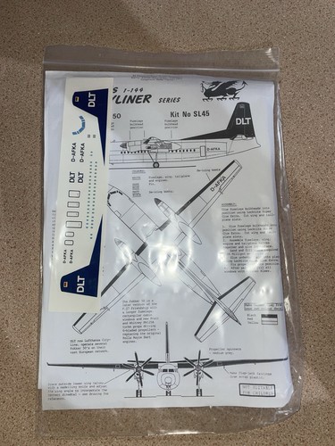 Welsh Models Fokker 50 Plastic Model Aircraft Kit DLT 1/144 Scale Vac ...