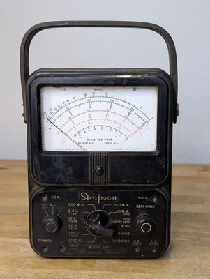 Simpson 260 Series 2 VOM Volt Ohm Meter Voltage Meter FOR PARTS 1940’s ...