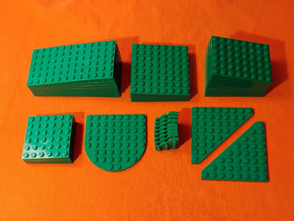258 Lot Green Lego Flat Base Plates Landscaping Grass | eBay