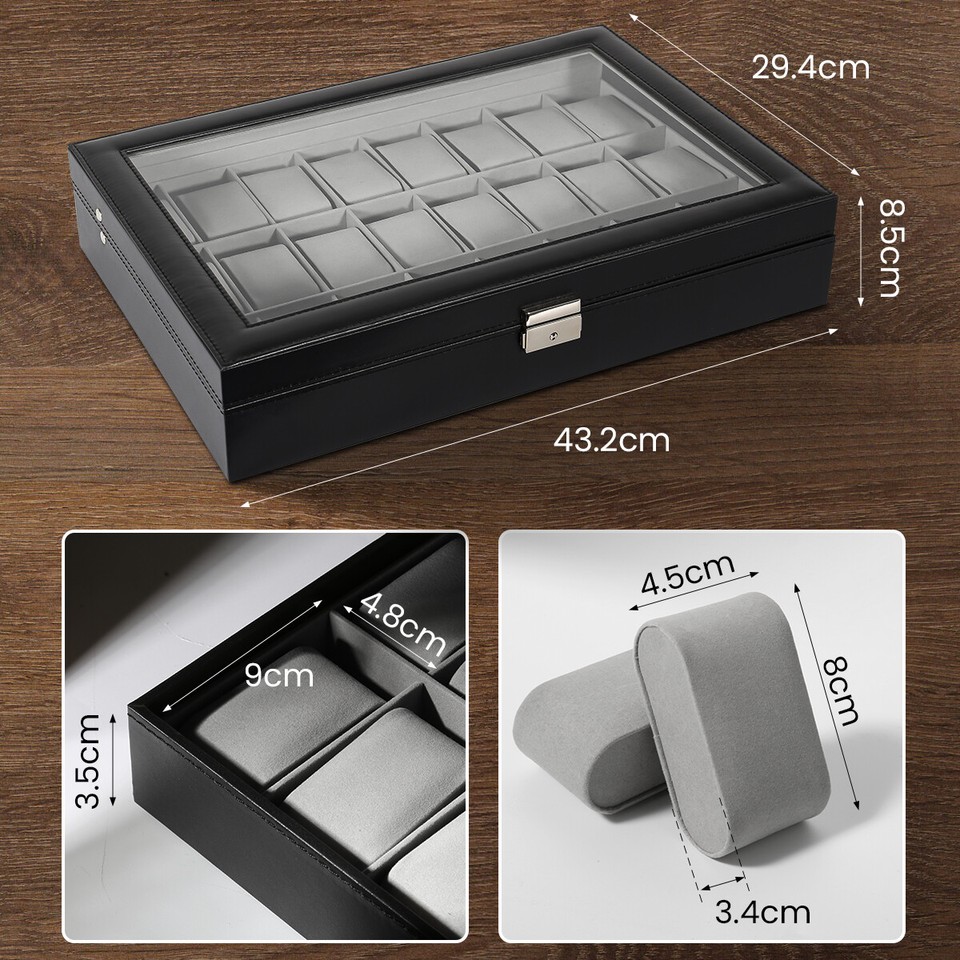 Watch Box Watch Case Watch Display Case Luxury Organizer Valentine's ...