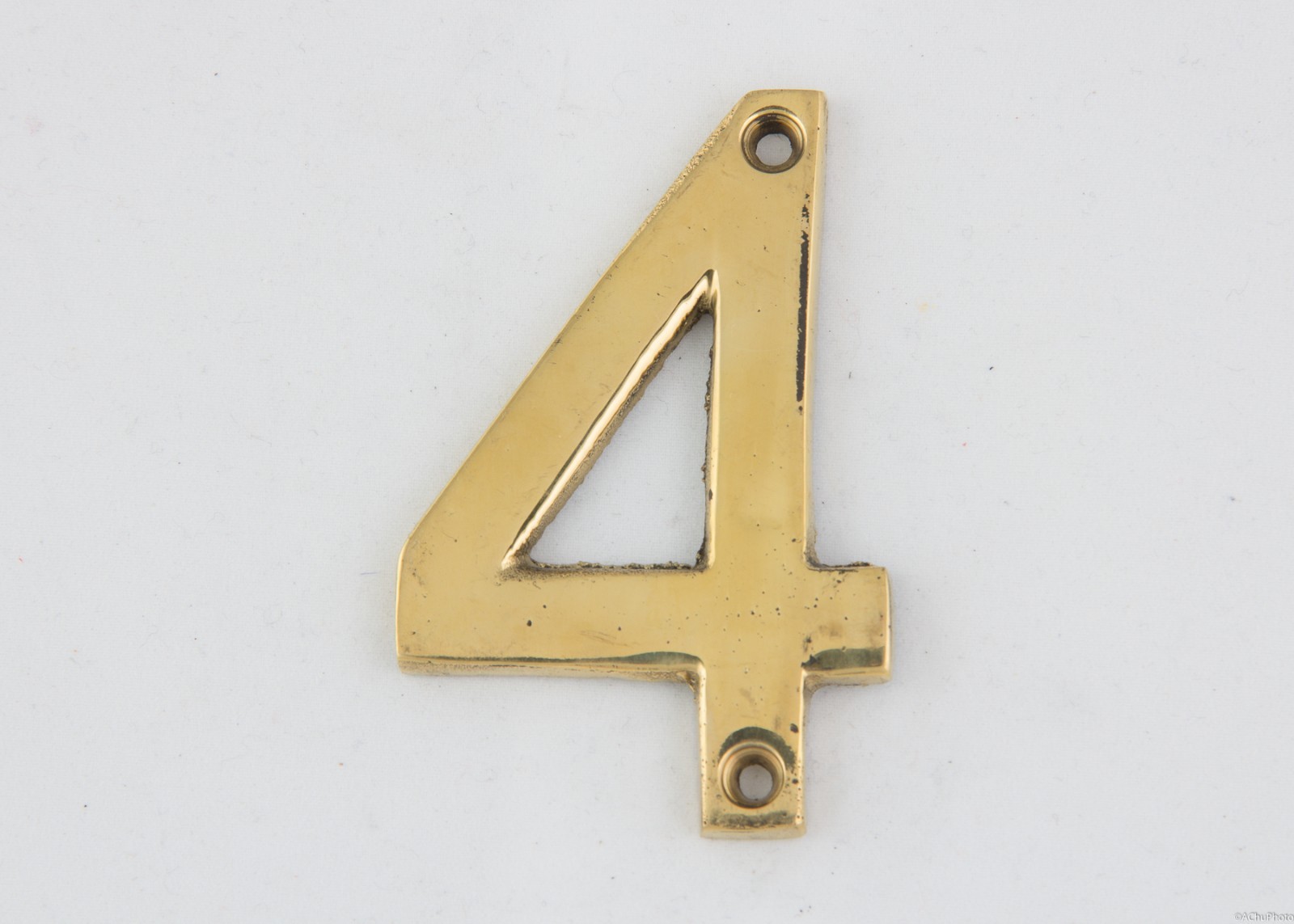 3 Inch Bright Solid Brass Number #4 House Home Address Plaque Sign Four ...