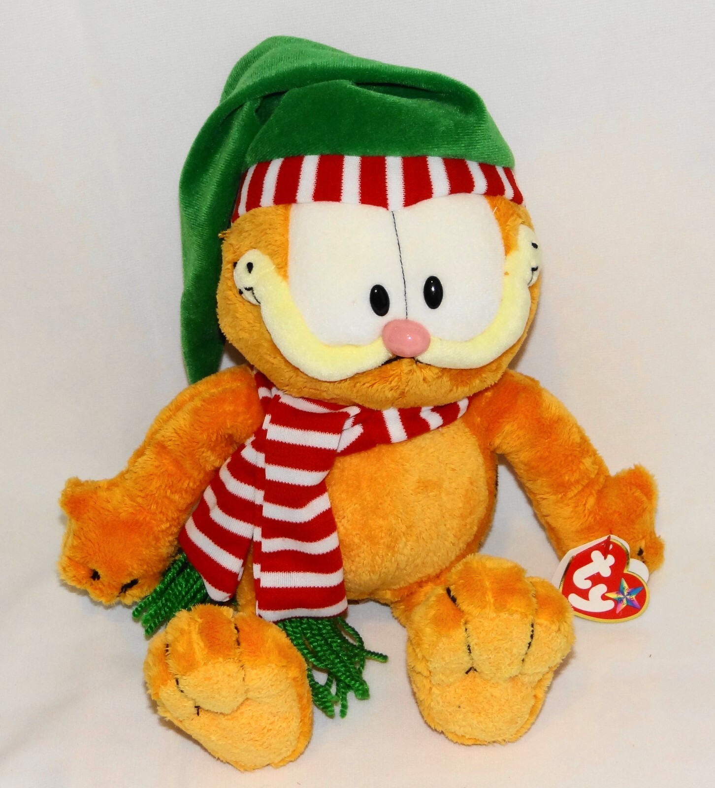 2006 TY Beanie Buddies 13" Garfield The Cat SEASON'S GREETINGS ...