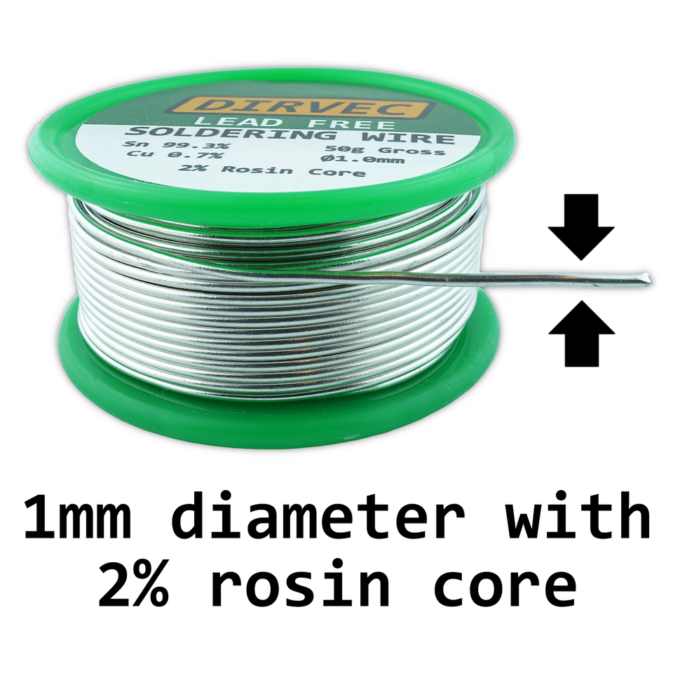 Lead Free Solder Wire 1mm Diameter With 2% Rosin Core | eBay UK