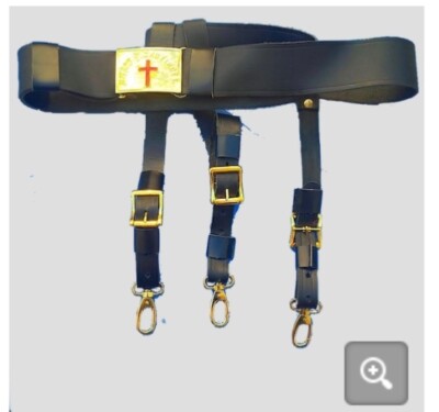 Knight Templar Belt, KNIGHTS TEMPLAR Sword Belt & Buckle, York Rite ...