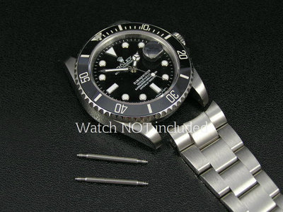 STEEL SPRING BARS FOR ALL ROLEX SUBMARINER GMT WATCHES 13mm 17mm 19mm ...