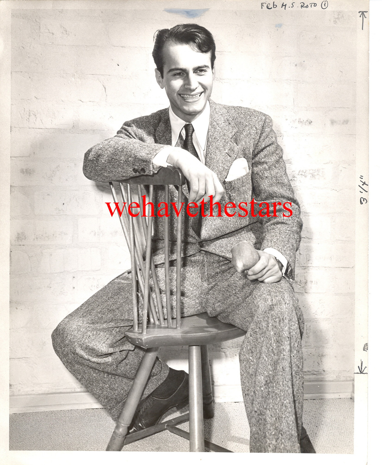 Vintage Helmut Dantine HANDSOME SEXY TWEED SUIT '45 DBW Publicity ...