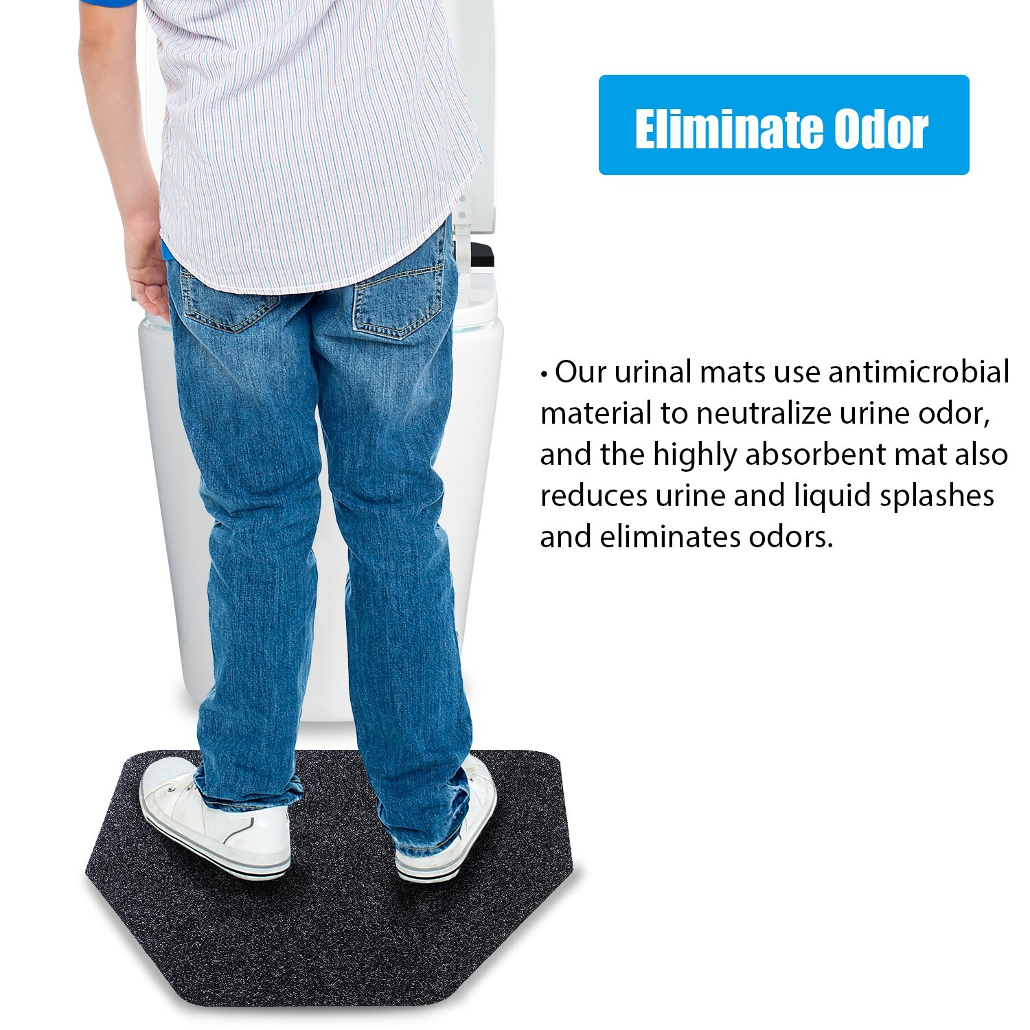 6 PCS Nonslip Urinal Floor Mats Commercial Urine Pad for Men's Bathroom ...