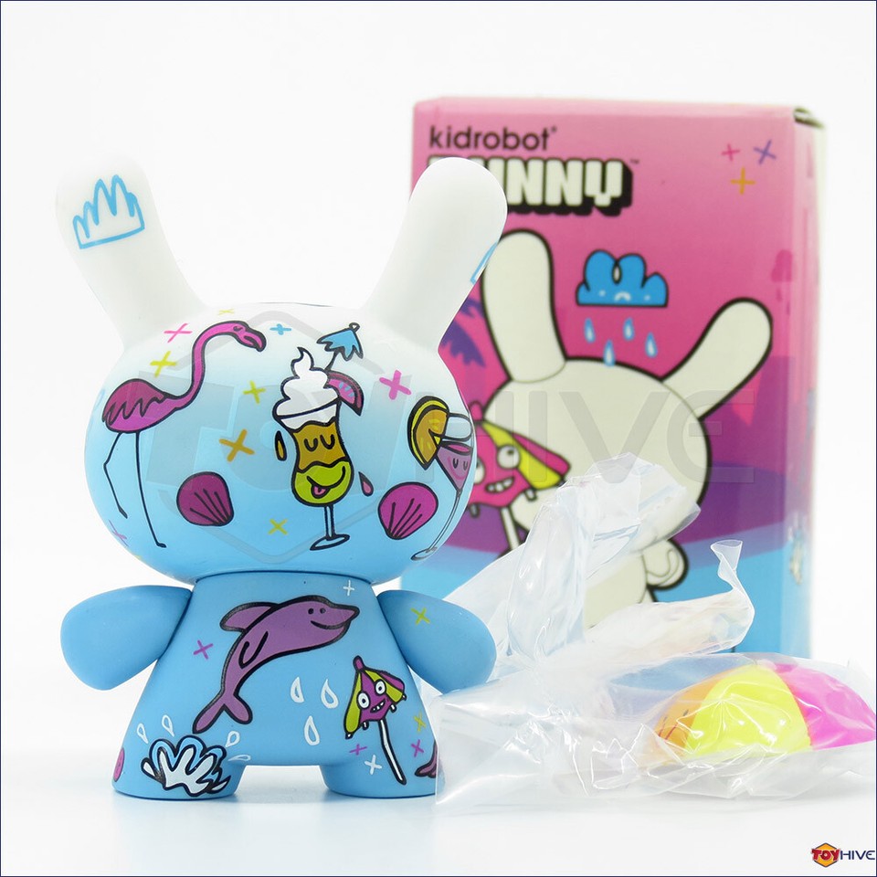 Kidrobot Dunny 2009 UK Limited Edition Rainy Day Jon Burgerman 3-inch ...