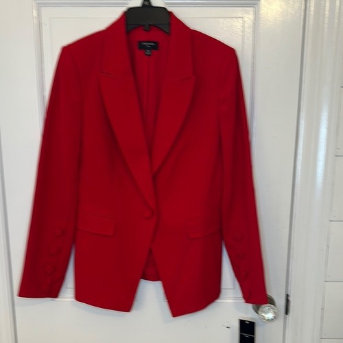 Tahari ASL Lipstick Red One Button Blazer size 10 NWT | eBay
