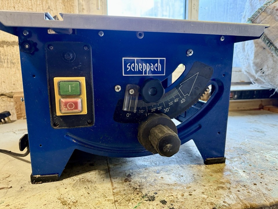 Scheppach HS80 Table Saw Bench Top 8" 210mm Circular Saw 45° Tilt ...