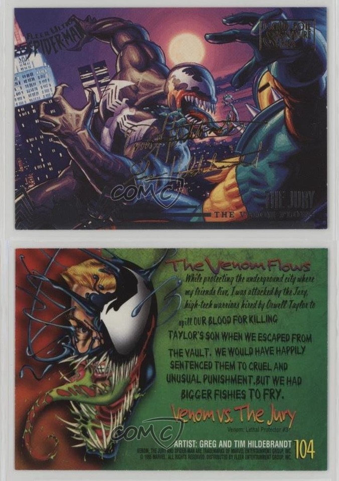 1995 Fleer Ultra Marvel Spider-Man Gold Foil Signature Series The Jury ...