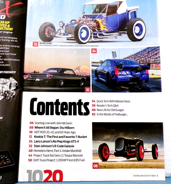 HOT ROD MAGAZINE - OCTOBER 2020 KOOKIE T GALAXIE E85 FUEL IGNITION ...
