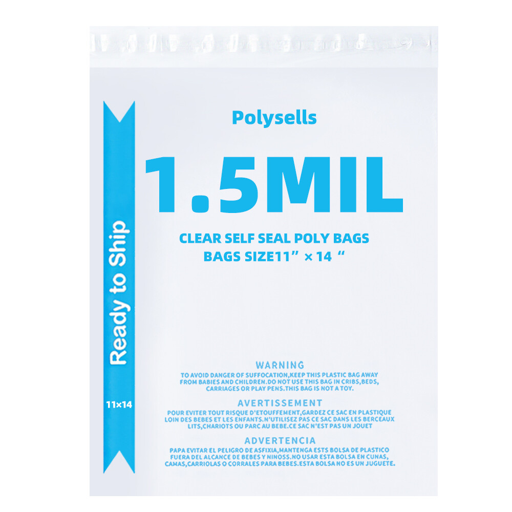 Clear Shipping Poly Bags with Suffocation Warning 6x9, 8x10, 9x12 ...