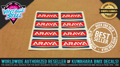 SAVE $10 on 4 PAIRS!- Araya Rim / Wheel BMX Decal Stickers -for 24 & 26 ...