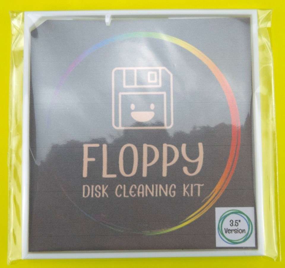 3.5" FLOPPY DISK CLEANER - CLEANING TOOL / FRAME KIT - AMIGA, ATARI ST ...