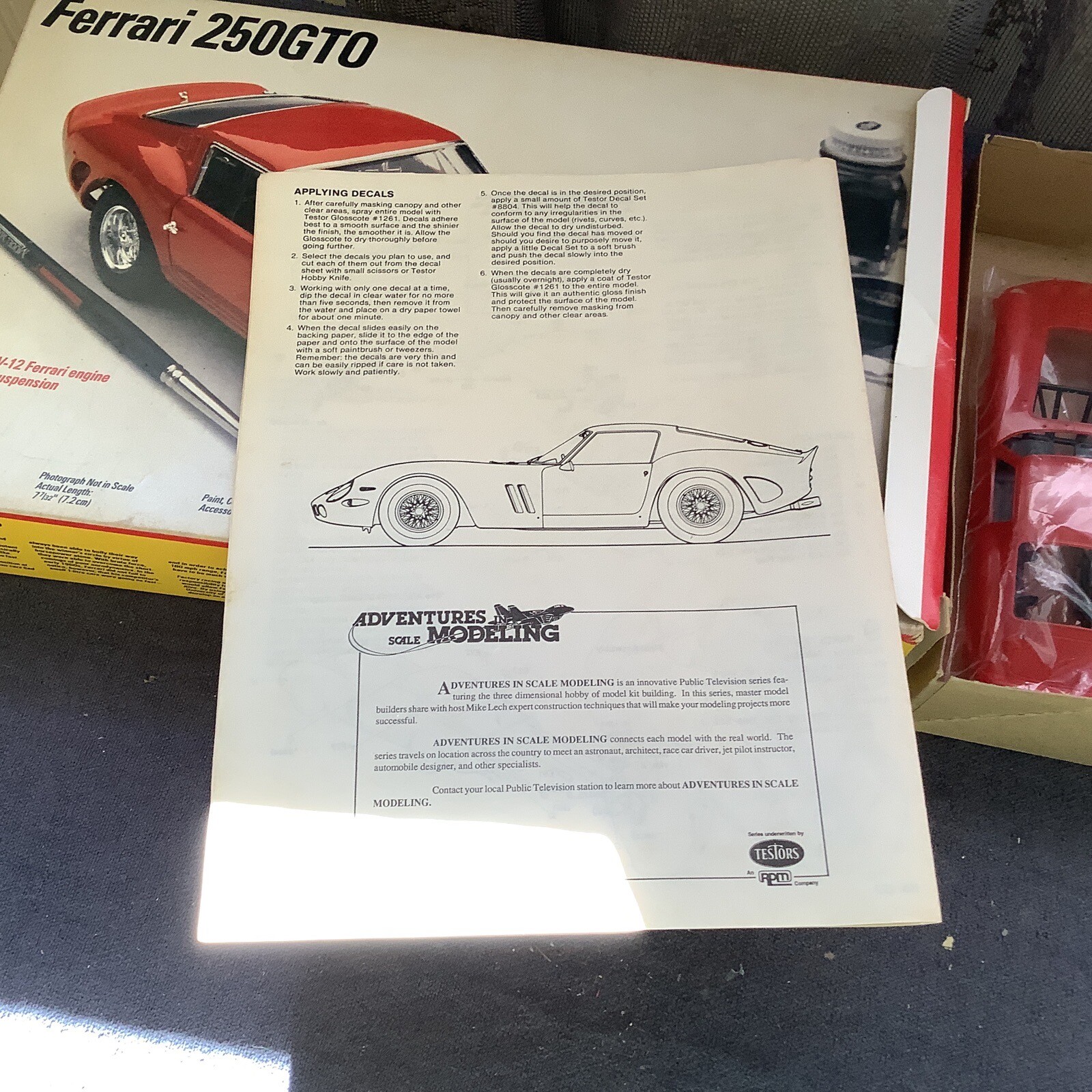Vintage, Rare, Testors Ferrari 250GTO, 1:24, Model Car Kit, #223, New ...