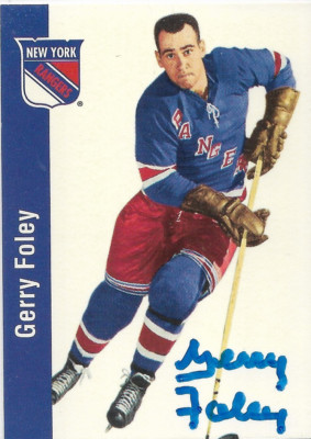 GERRY FOLEY-RIP Authentic Signed Autograph MISSING LINK NY Rangers ...