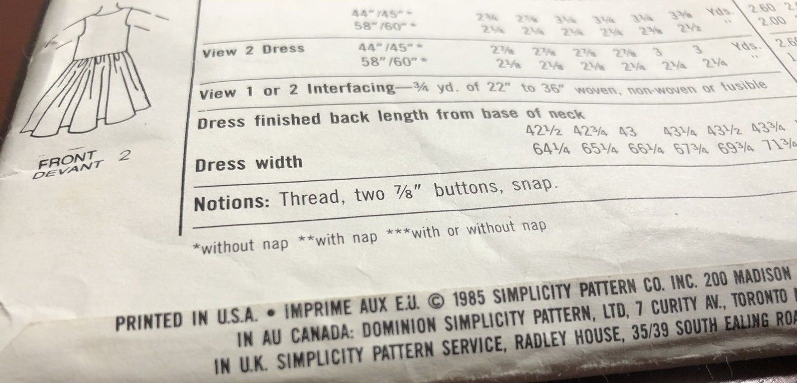 Patterns Sewing 1985 Womens By Simplicity Pattern Number 6902 Sizes 8 ...