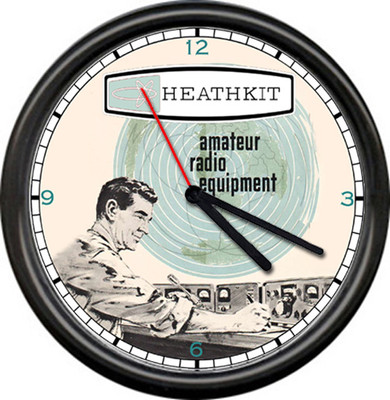 Heathkit Amateur Radio Hamm Equipment Tube Dealer Sales Sign Wall Clock ...