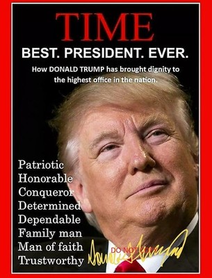 PRESIDENT DONALD TRUMP - TIME MAGAZINE 8x10 Reprint Photo !! | eBay