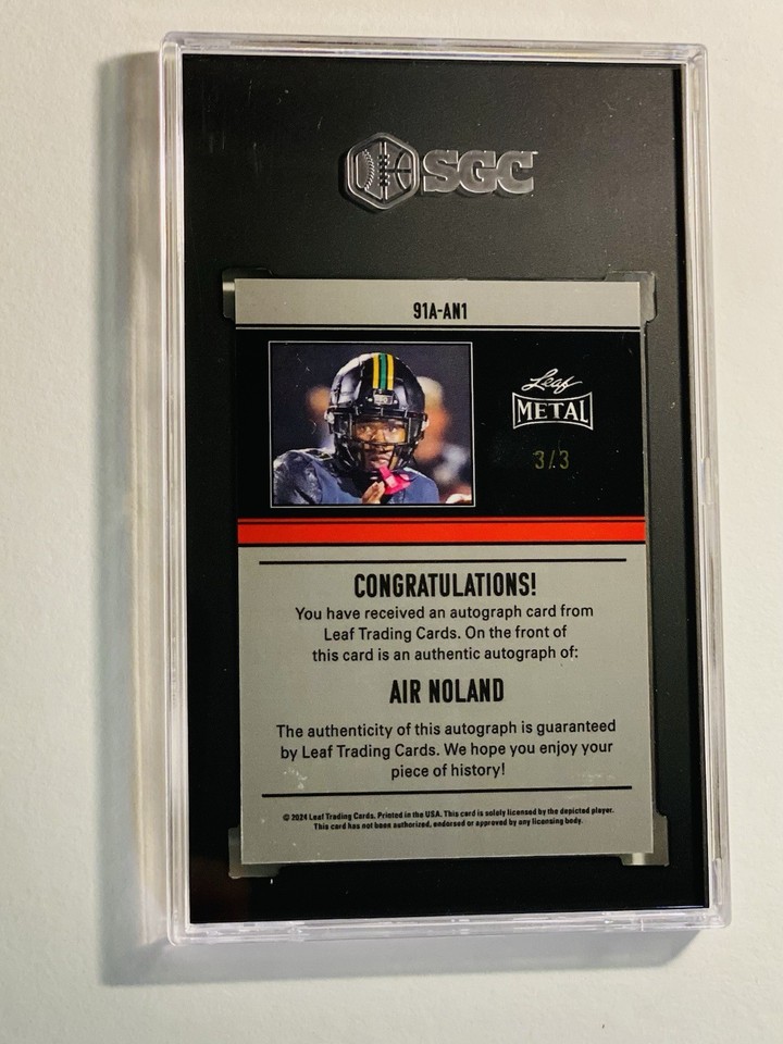 Air Noland 2024 Leaf Metal Green Auto Autograph /3 SGC 8.5 | eBay
