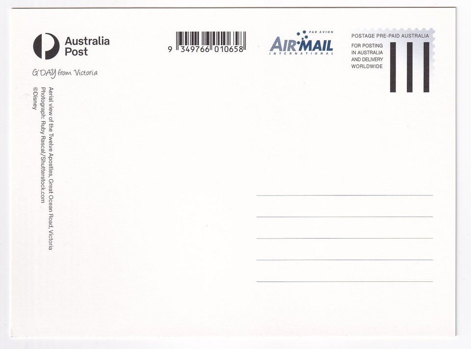 POSTCARD: 2025 THE GREAT OCEAN ROAD - 12 APOSTLES VICTORIA - MICKEY ...