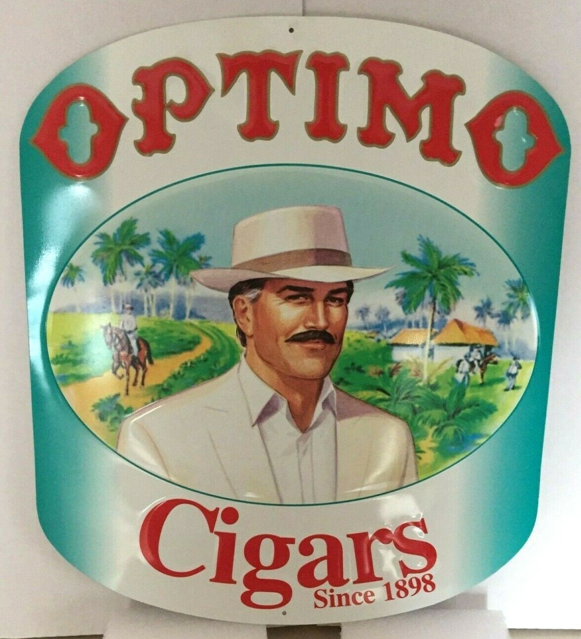 Optimo Cigars Metal Sign Since 1898 15" x 13" Retro New Old Stock | eBay