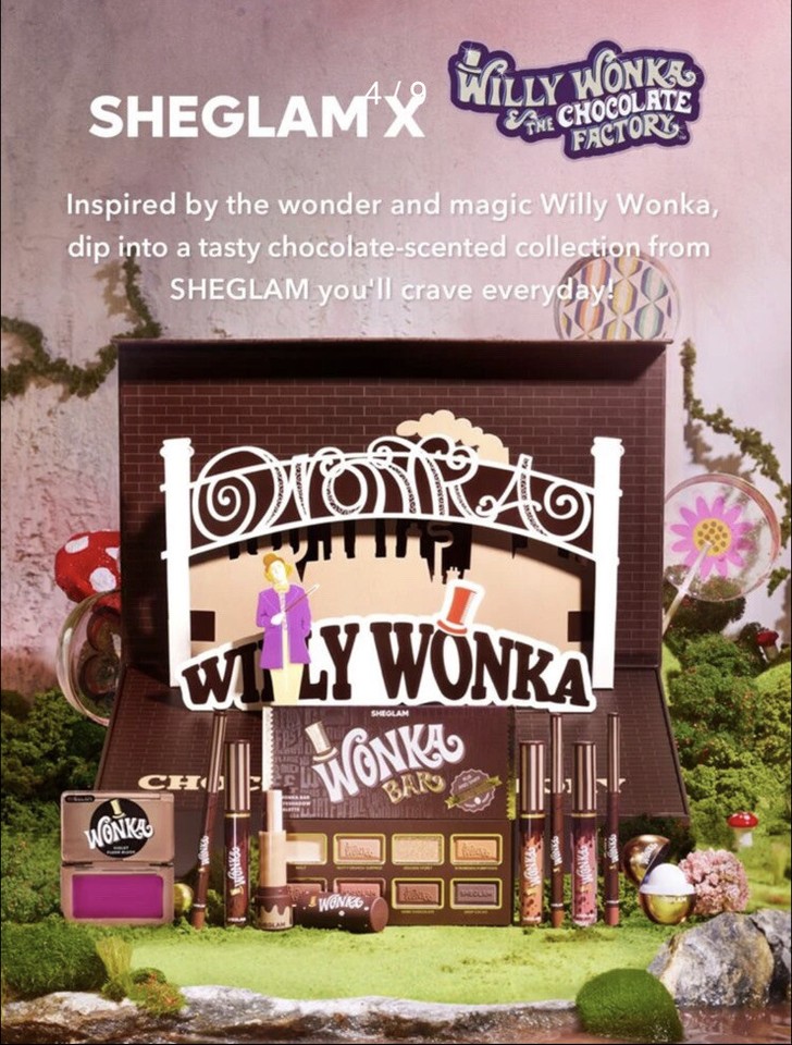 SHEGLAM WILLY WONKA Chocolate Scented Full Collection PR Box Makeup ...