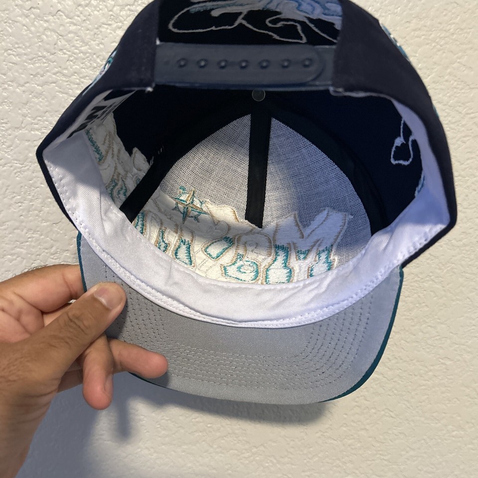 Seattle Mariners Full Graffiti Snapback Custom Hat Cap Navy Dome Two ...