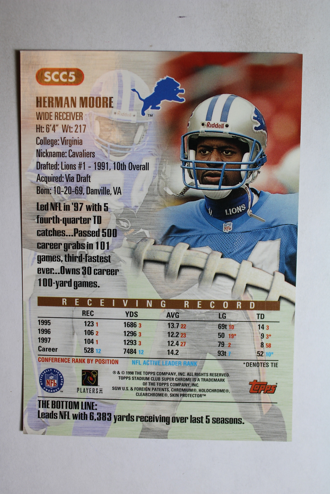 1998+Topps+Stadium+Club+-+Chrome+%23SCC5+Herman+Moore for sale online ...