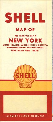 1956 Shell Road Map: Metropolitan New York NOS | eBay