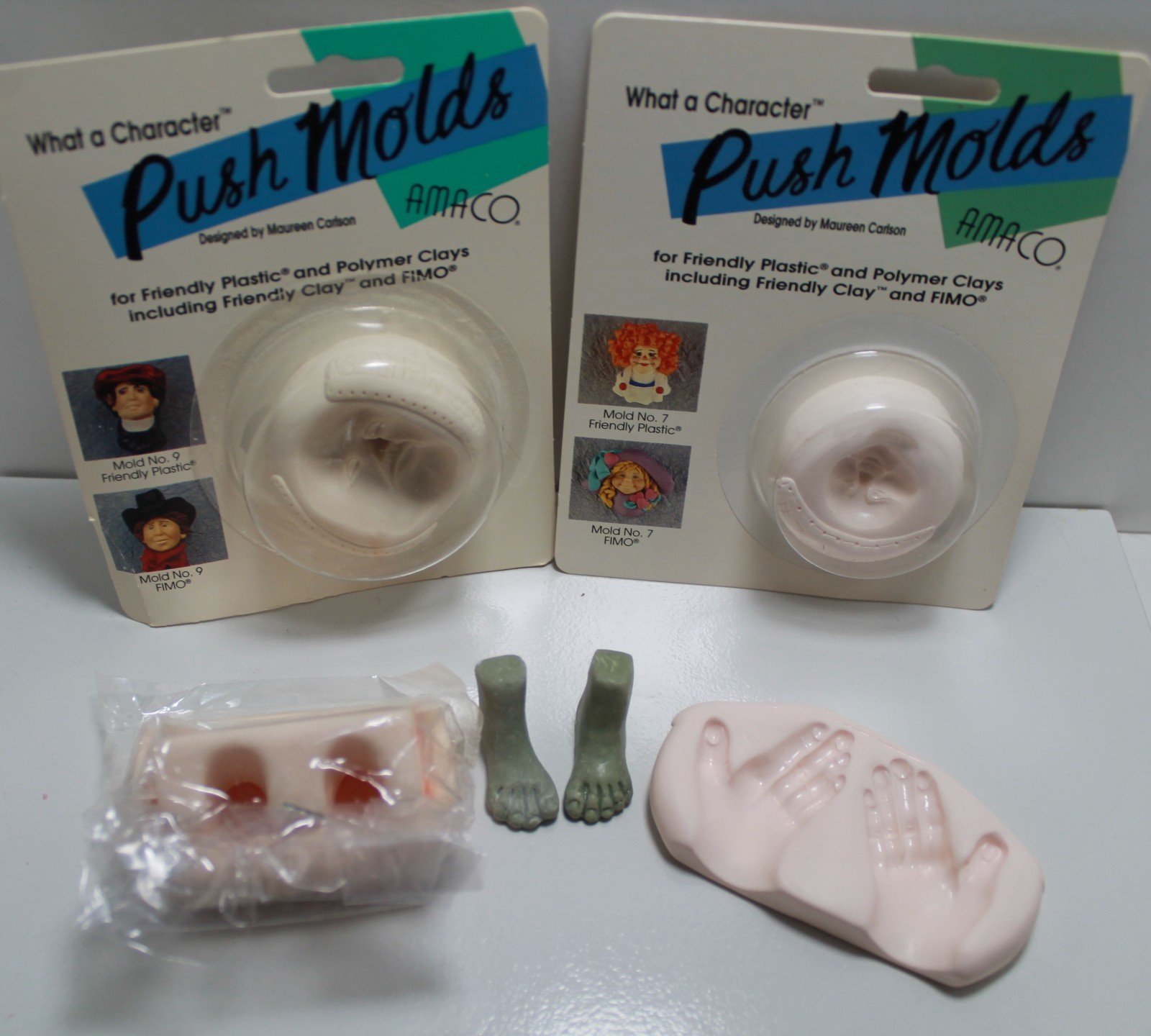 AMACO- Lot of Chris Lyne, Daniel John, Hands & Feet Push Molds-Rare-OOP ...