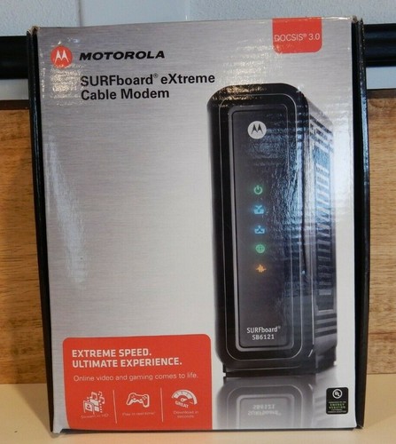 Motorola SURFboard SB6121 DOCSIS 3.0 High-Speed Cable Modem w/ Adapter ...