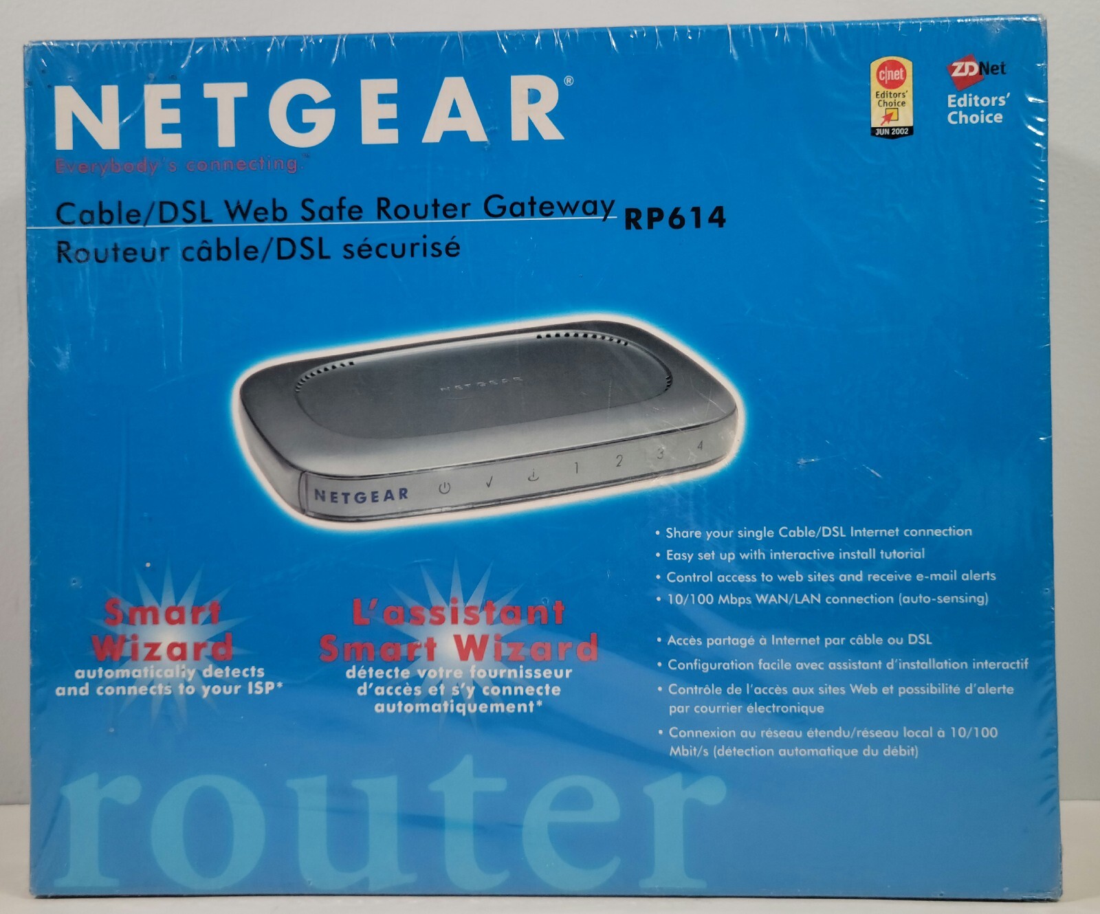 NETGEAR CABLE/DSL WEB SAFE ROUTER GATEWAY WITH 4-PORT 10/100 MBPS ...