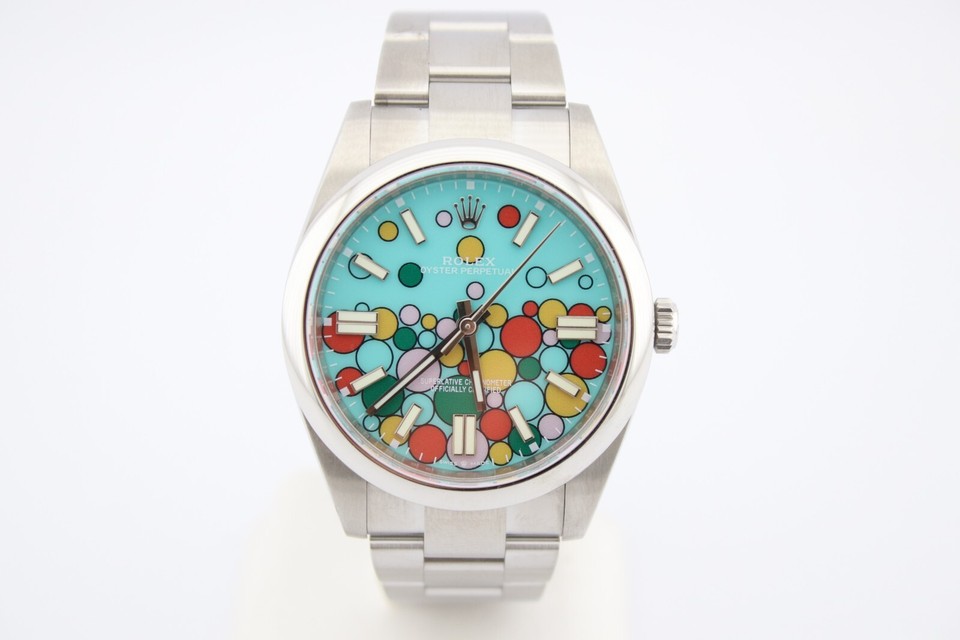 Rolex 124300 Oyster Perpetual 41mm Custom Celebration Balloon Dial | eBay