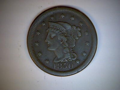 1850 U.S. LARGE CENT, BRAIDED HAIR CENT, | eBay
