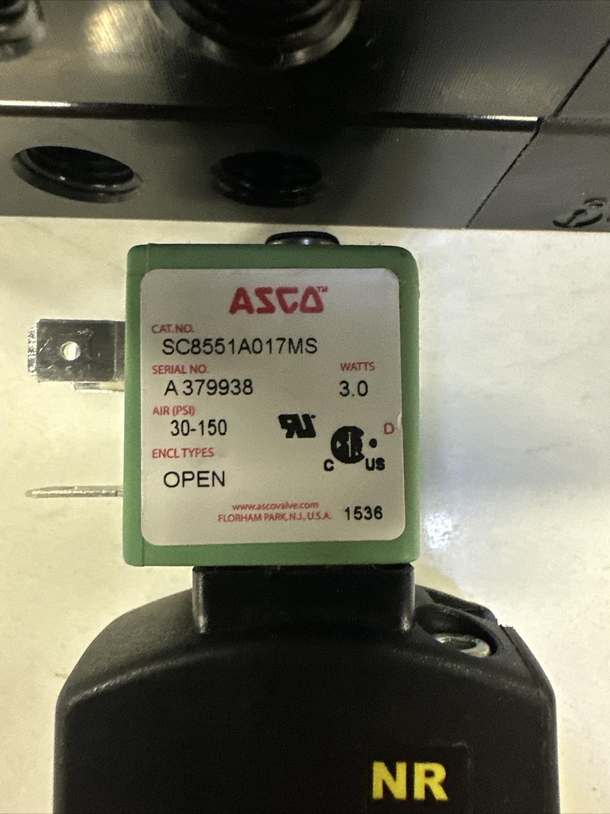 ASCO SOLENOID VALVE SC8551A017MS 24/DC 3.0 Watt Normally Open Brand New ...