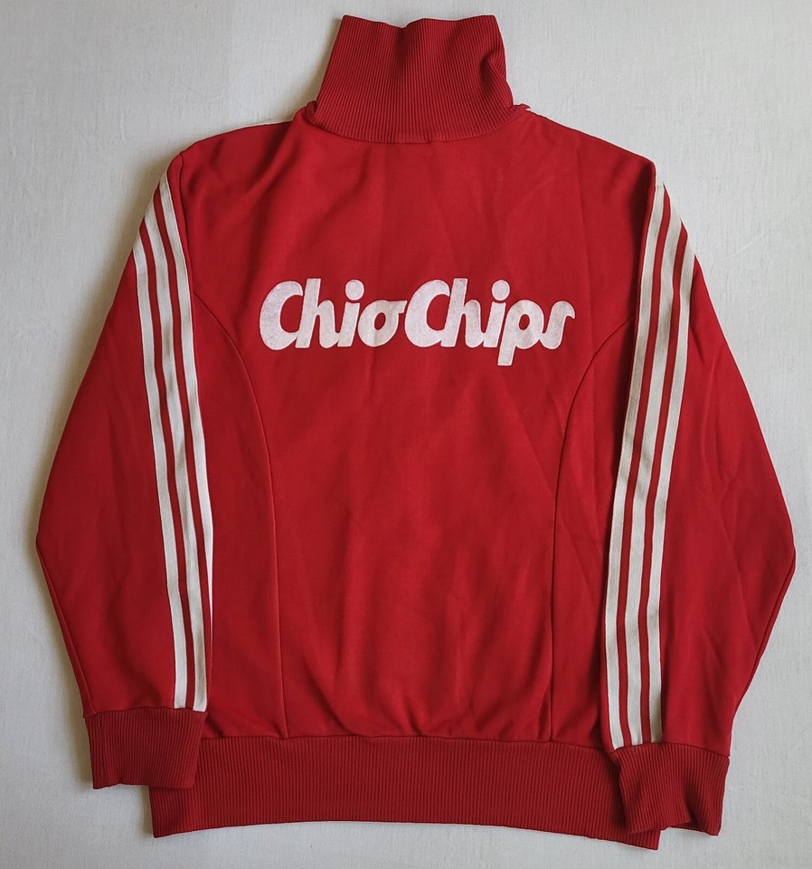 RETRO ADIDAS TRACKSUIT FROM 1980s VINTAGE JACKET SIZE 5 RED JERSEY ...