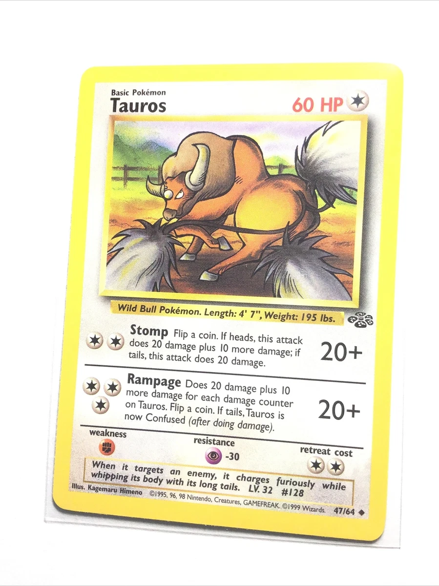 Tauros Pokemon Shiny Card