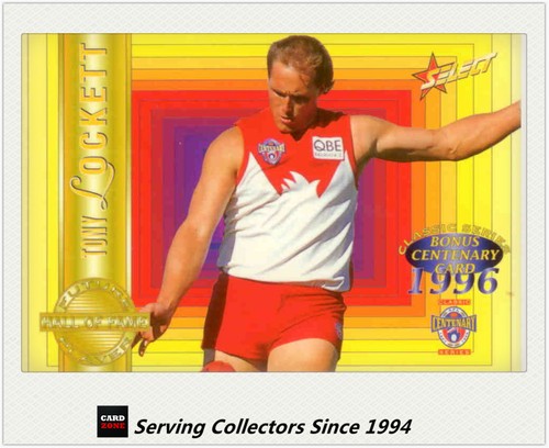 1996 AFLClassic Future Hall Of Fame Jumbo Card HF3 Tony Lockett (Sydney ...
