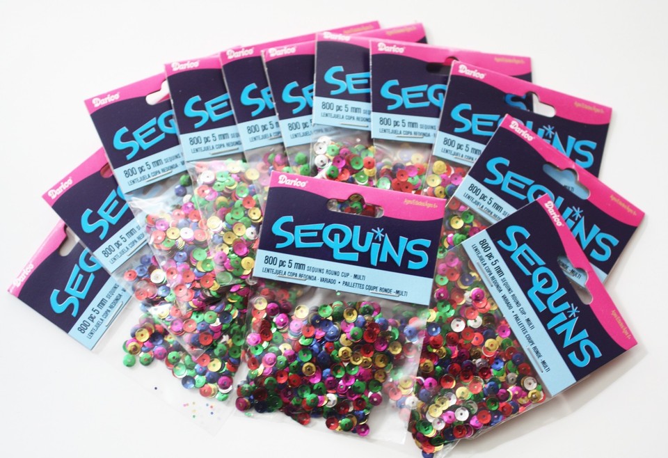5mm Cup Sequins Wholesale Bulk Lot - 12 packs - 800 sequins per pk | eBay