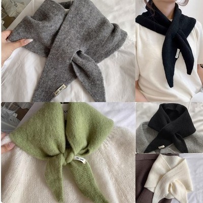 Wool Knitted Triangular Scarf Warm Warm Shawl New Triangle Knit Scarves ...