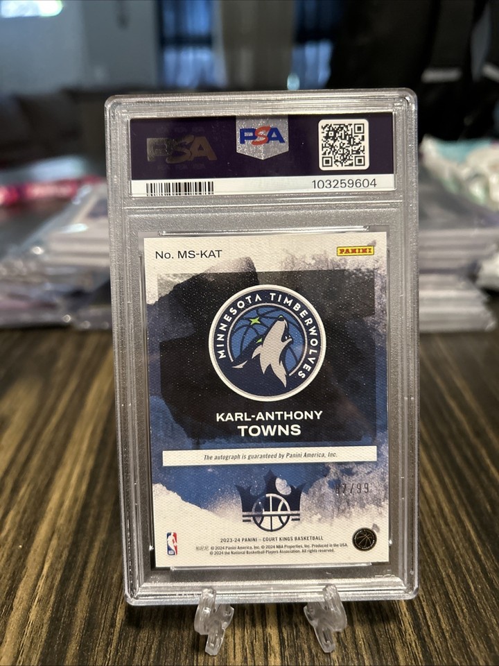 2023 Court Kings Karl Anthony Towns Mskat Masterstrokes Autograph Psa ...