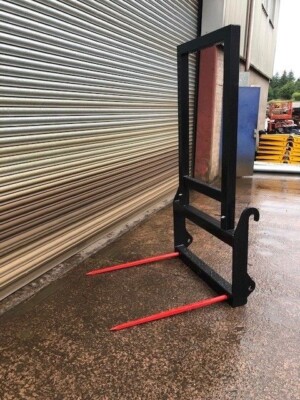 Telehandler Bale Spike, 2 Tine with Frame for lifting Stacks of Bales ...