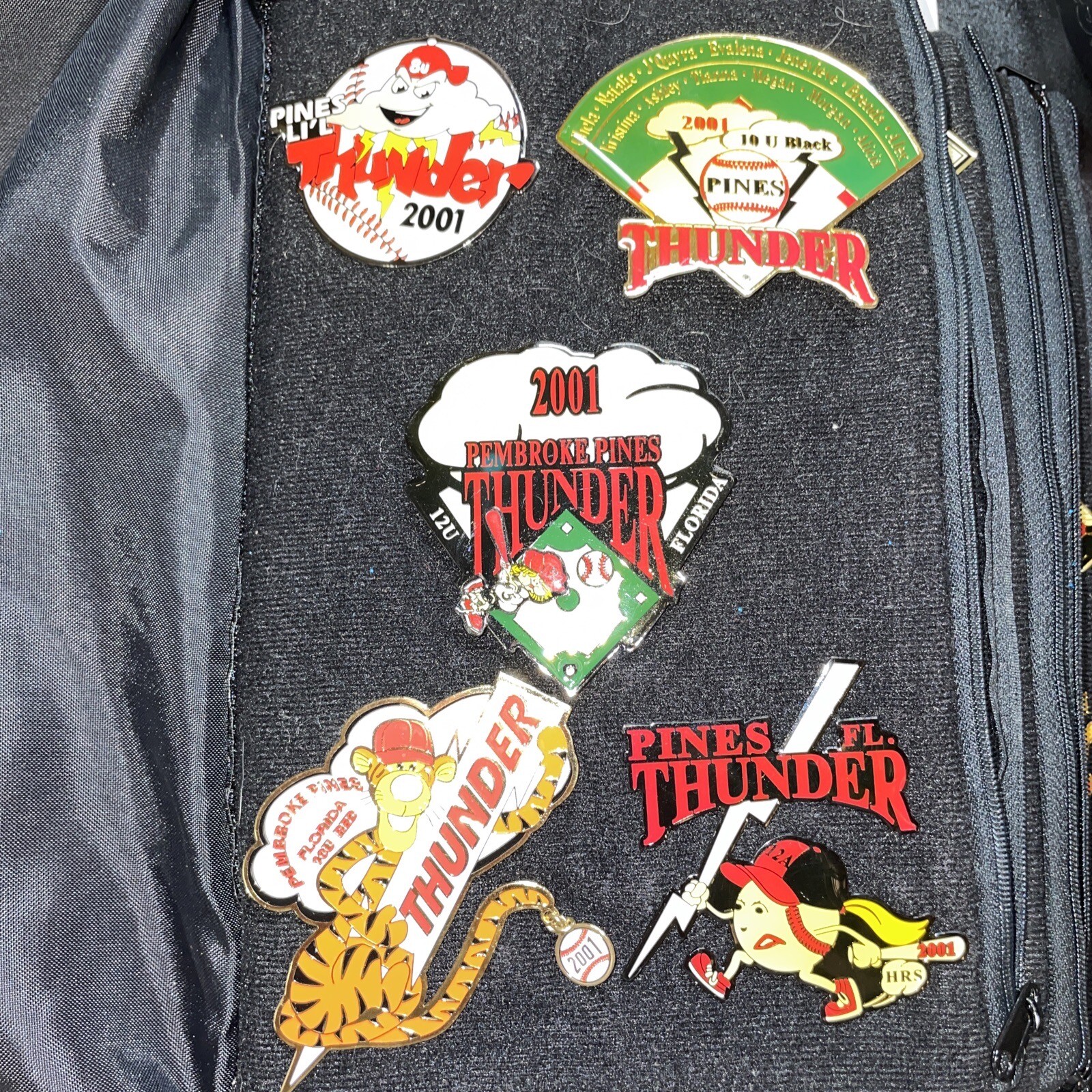 Set Of 5 Pembroke Pines, FL Thunder Youth Softball Trading Pin 2001 | eBay