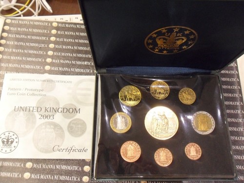 UNITED KINGDOM 2003 EURO COIN COLLECTION 30 YEARS IN EUROPE PATTERN COD ...