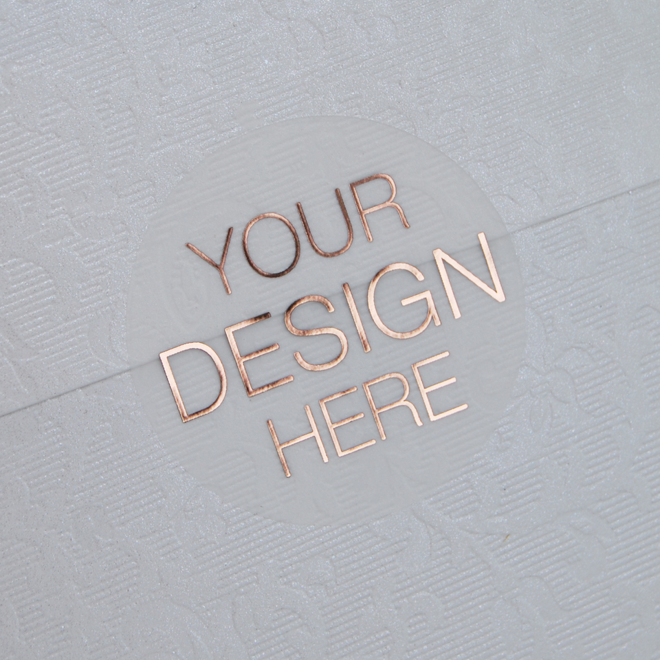 Round Business Logo Stickers, Personalised Semi Clear Transparent ...